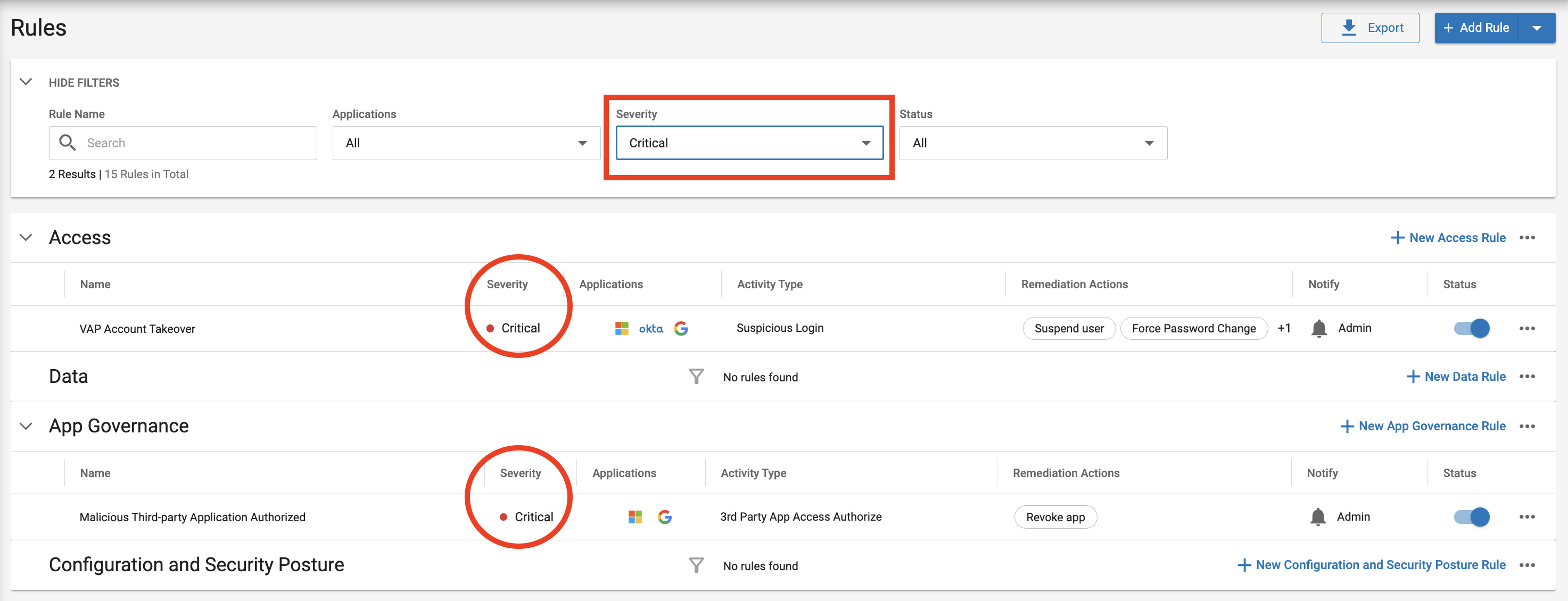 Managing Cloud Rules